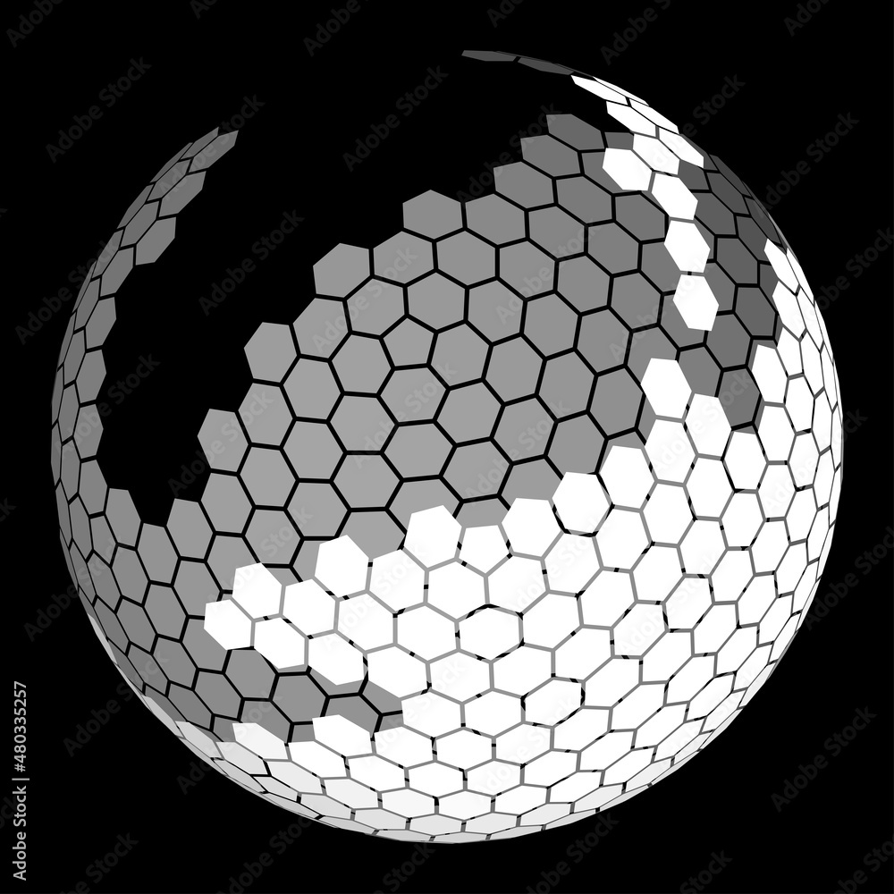 Abstract hexagonal 3d sphere vector background Stock Vector | Adobe Stock Abstract hexagonal 3d sphere vector background Stock Vector | Adobe Stock