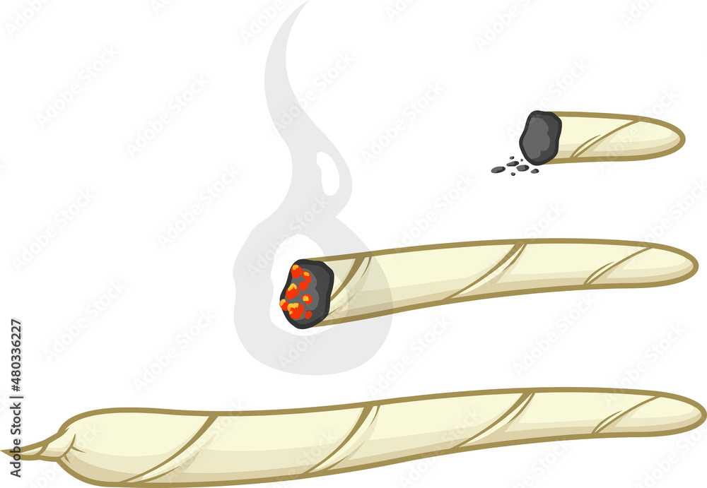 Poster Cartoon Marijuana Joints Or Cigarettes – Tableau | Europosters