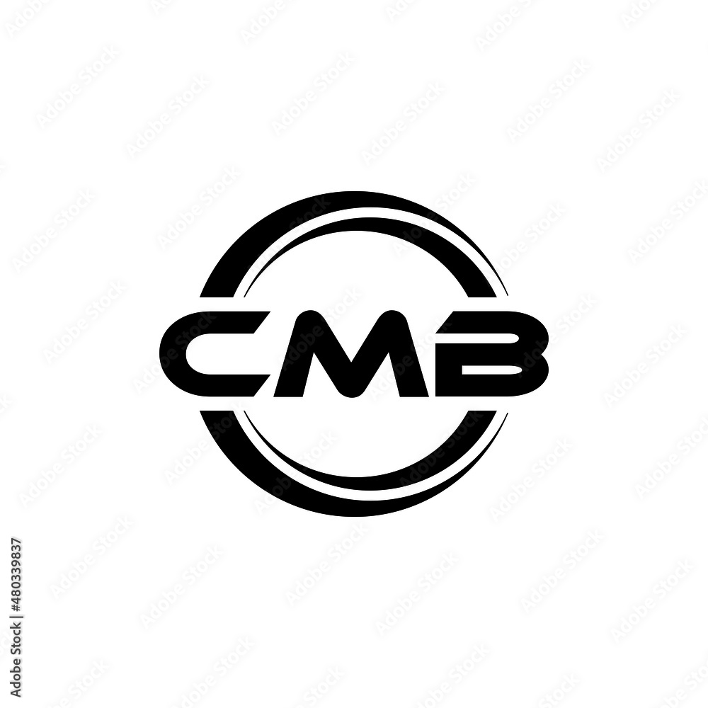 CMB letter logo design with white background in illustrator, vector ...