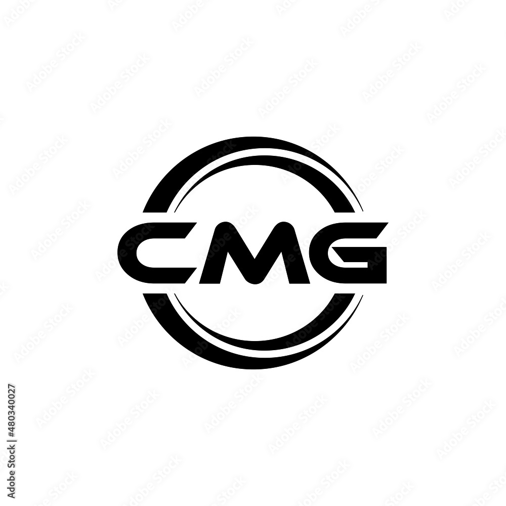 CMG letter logo design with white background in illustrator, vector ...