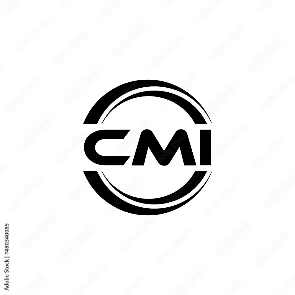 CMI letter logo design with white background in illustrator, vector ...