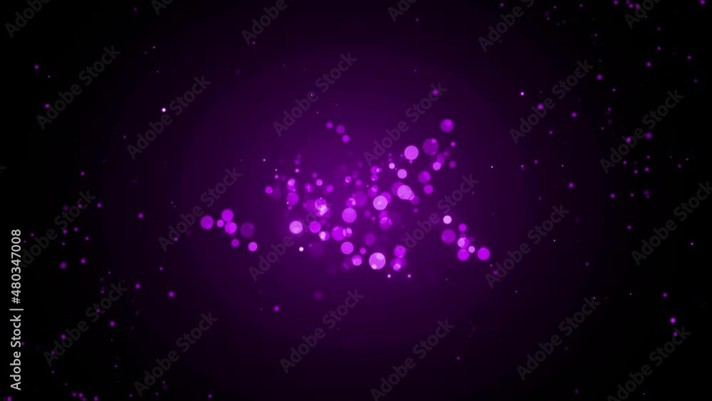 Flickering circles in the center of the screen on a purple background ...