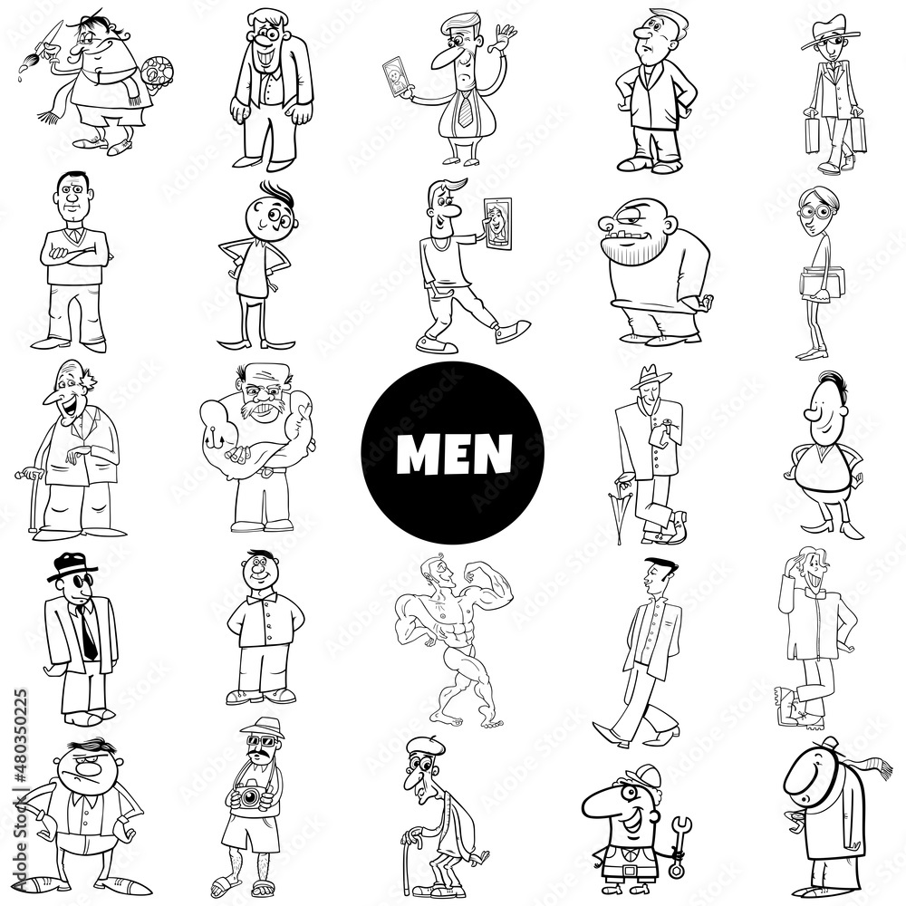 Black And White Cartoon Man Characters Big Set Stock Vector Adobe Stock black-and-white-cartoon-man-characters-big-set-stock-vector-adobe-stock