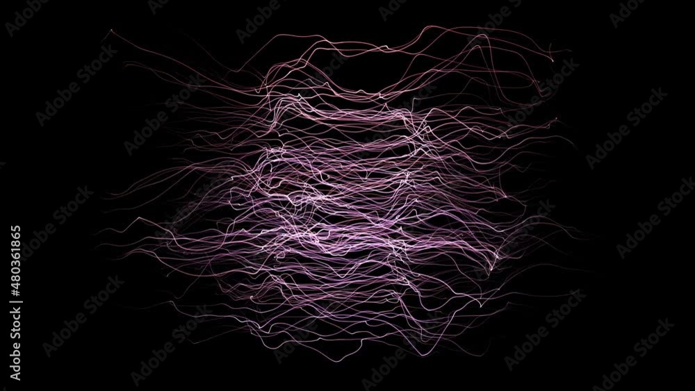 Vidéo Stock Abstract Strings Waving Fx Background Loop/ 4k animation of ...