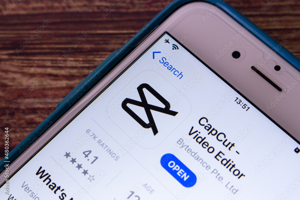 Kumamoto, JAPAN - Jul 19 2021 : Closeup CapCut app (formerly known as Viamaker, Chinese JianYing ...