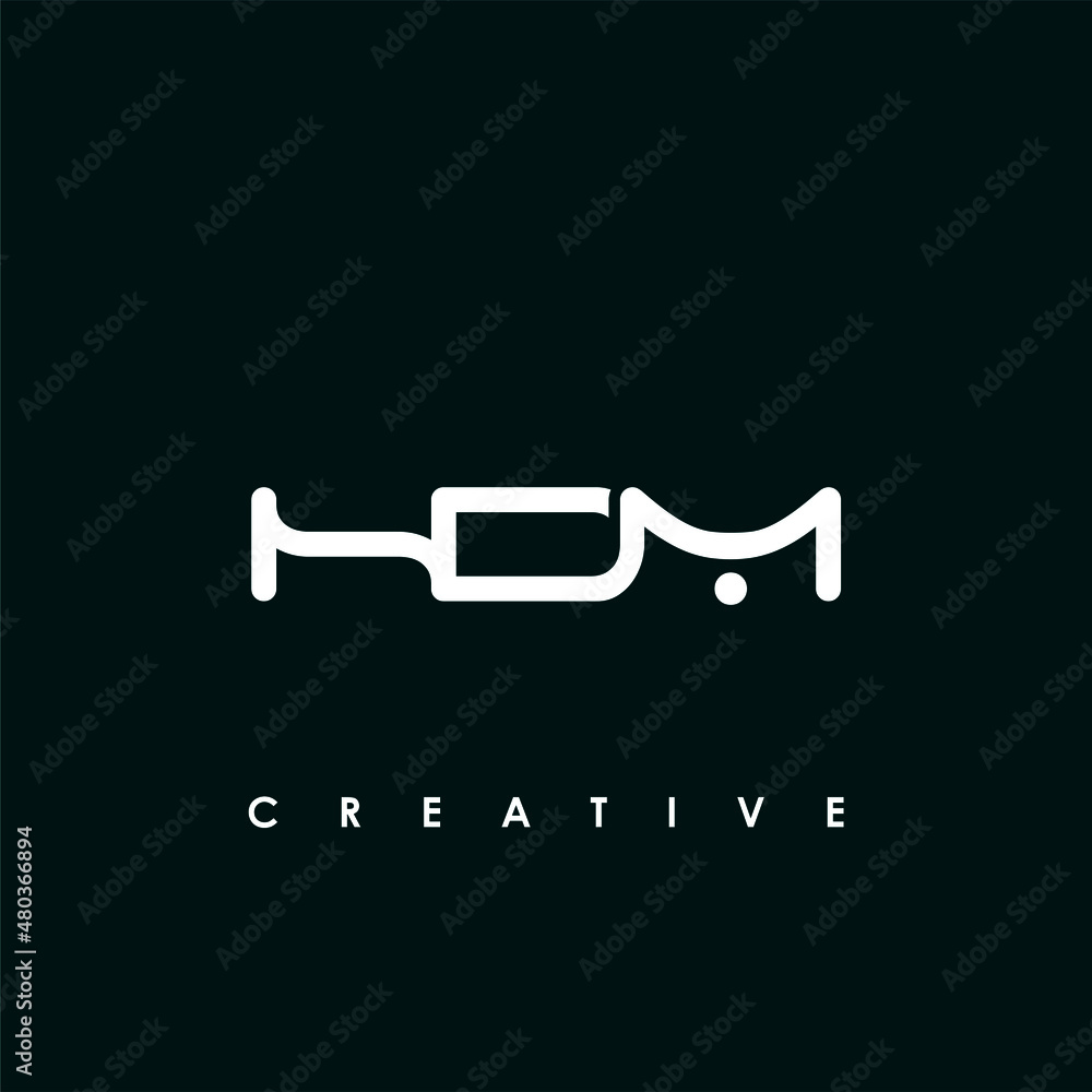 HDM Letter Initial Logo Design Template Vector Illustration Stock ...