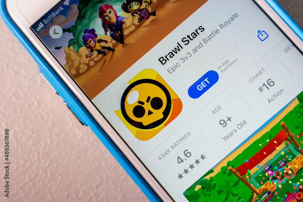 Kumamoto, JAPAN - Dec 14 2021 : Brawl Stars, a multiplayer online ...