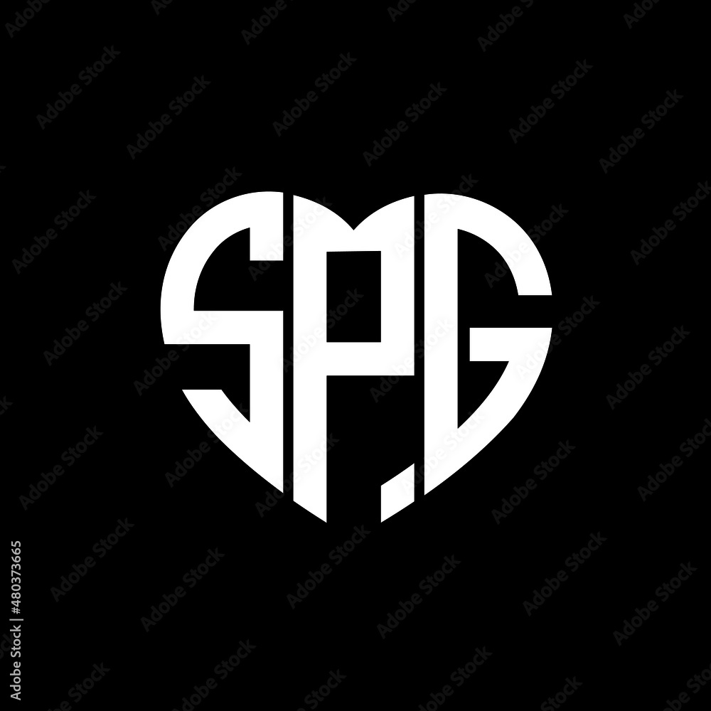 SPG letter logo design on black background.SPG creative initials letter ...
