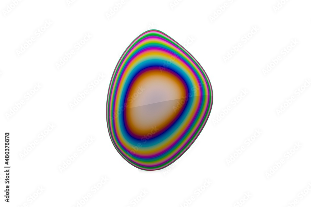 Thin film interference, 3D iridescence colors, irisation, rainbow ...