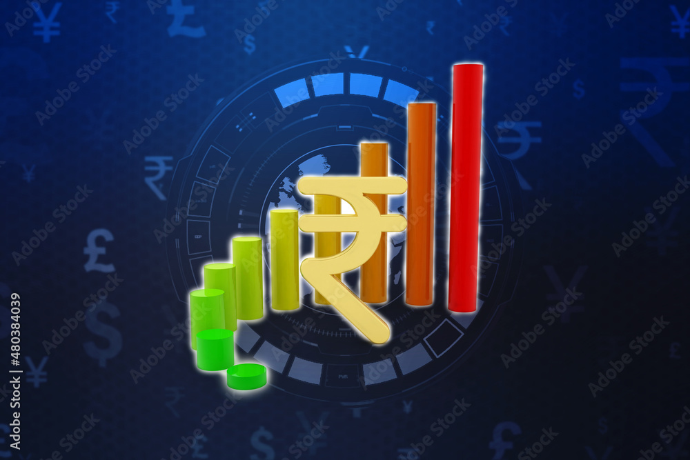Indian rupee background, Stock market background with Indian rupee ...