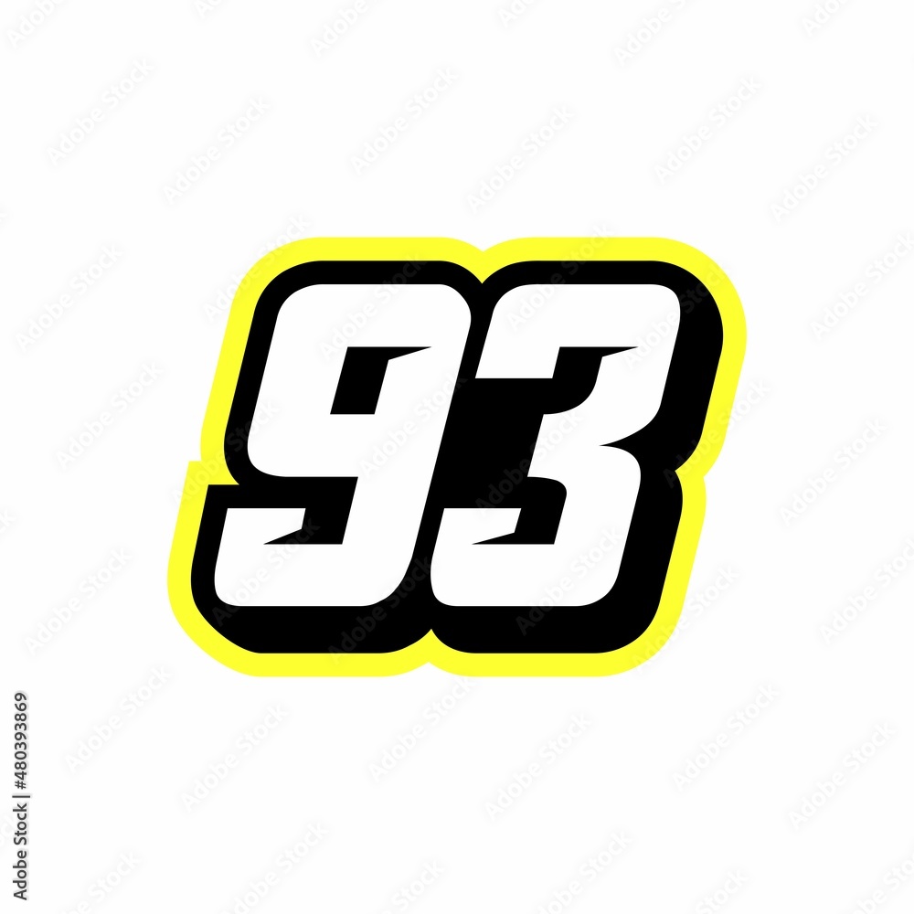 Racing Number 93 Logo Design Inspiration Stock Vector Adobe Stock Racing Number 93 Logo Design Inspiration Stock Vector Adobe Stock