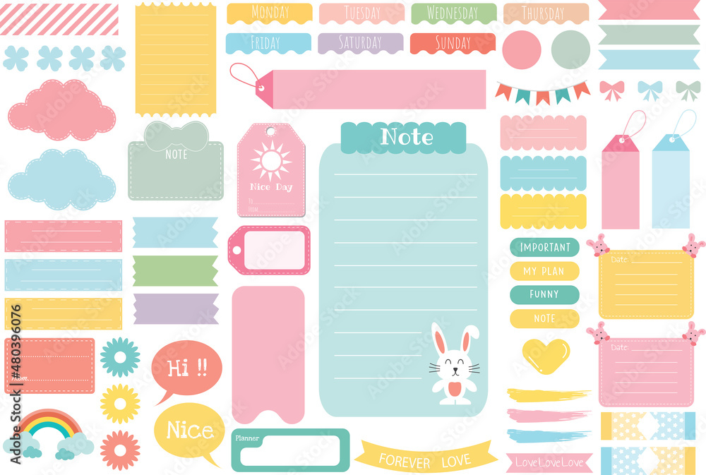 Cute paper note and printable. To do list template. Business organizer ...