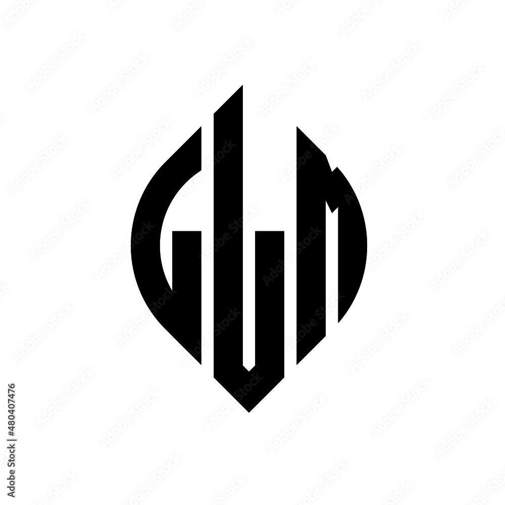 LLM circle letter logo design with circle and ellipse shape. LLM ...