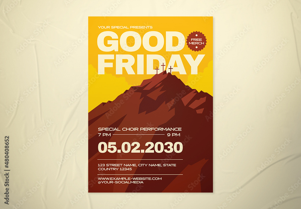 Good Friday Flyer Stock Template | Adobe Stock