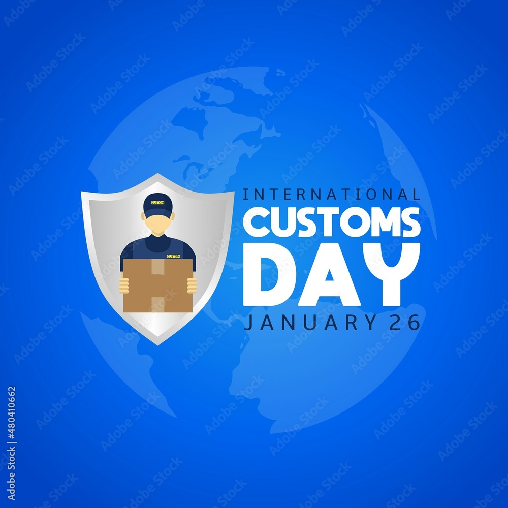 International Customs day template poster. Vector illustration ...