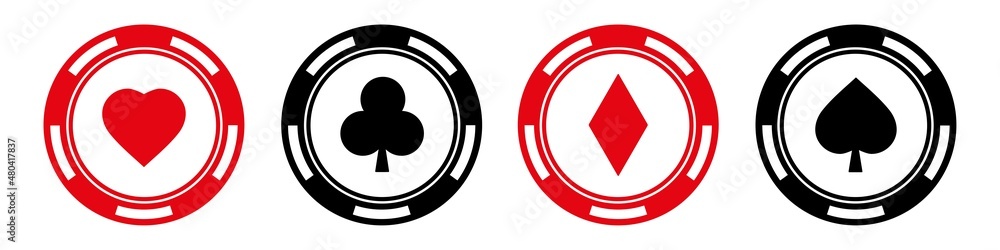 Playing Card Coins Stock Vector | Adobe Stock