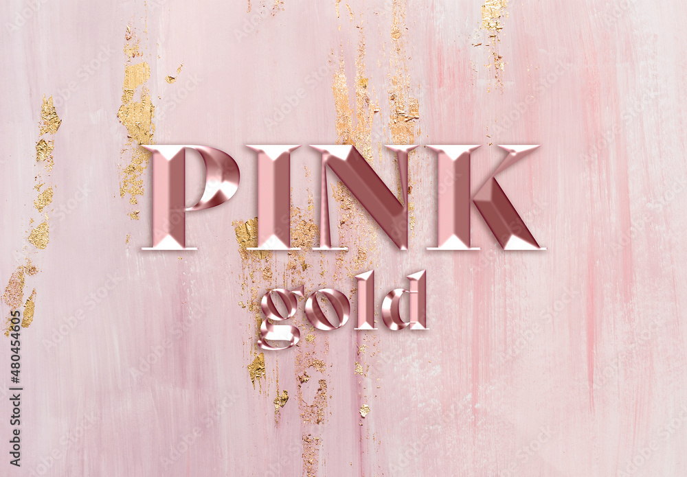 Pink Gold Text Effect Stock Template | Adobe Stock