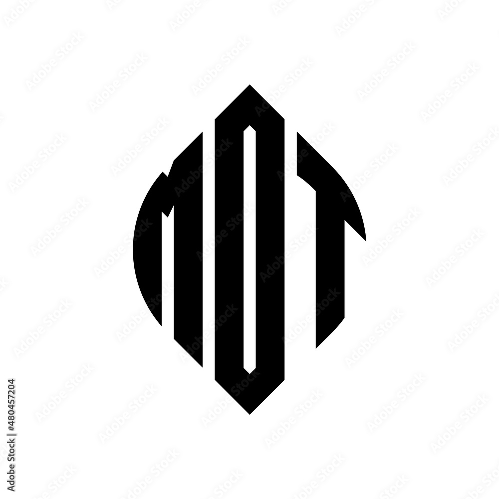 MDT circle letter logo design with circle and ellipse shape. MDT ...