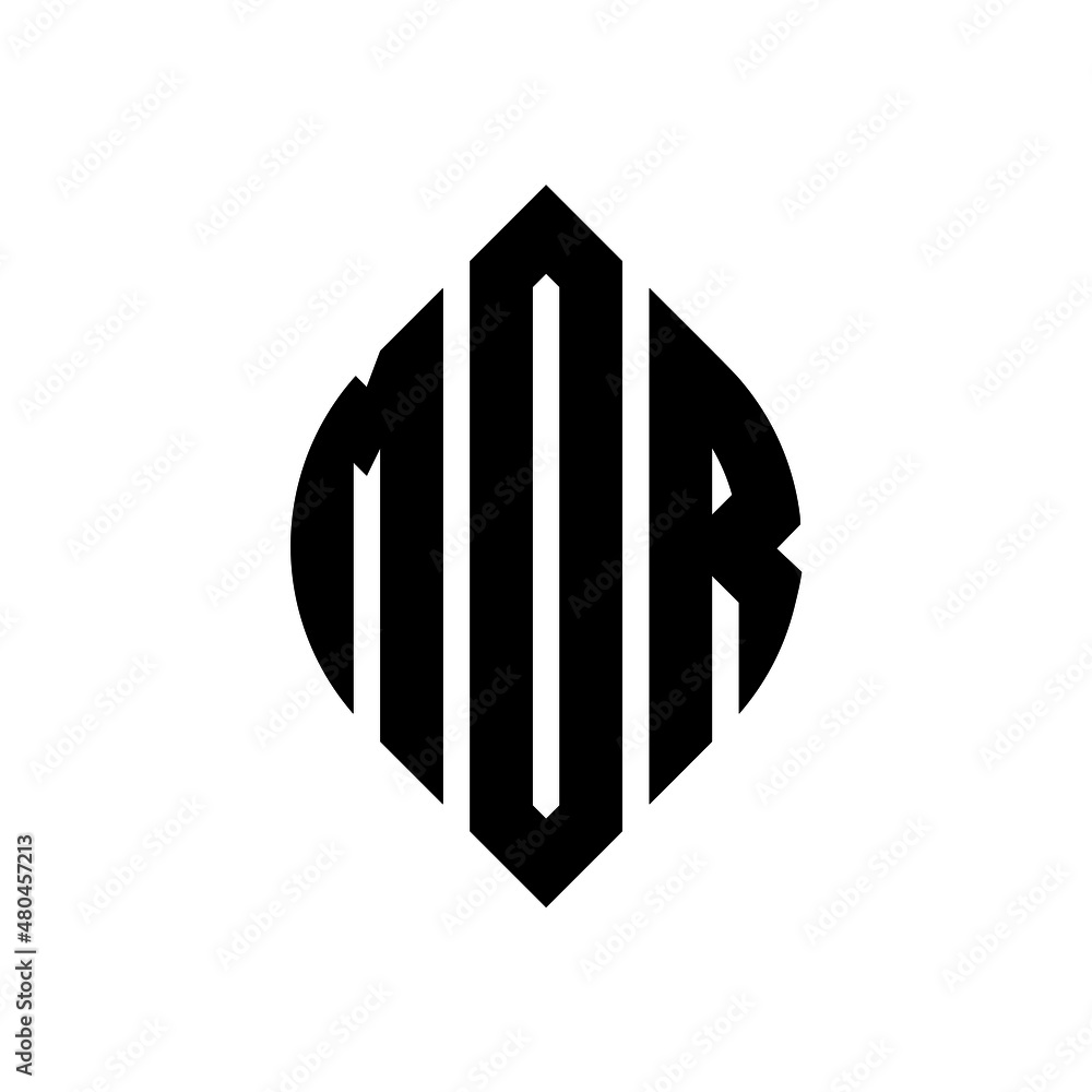 MDR circle letter logo design with circle and ellipse shape. MDR ...