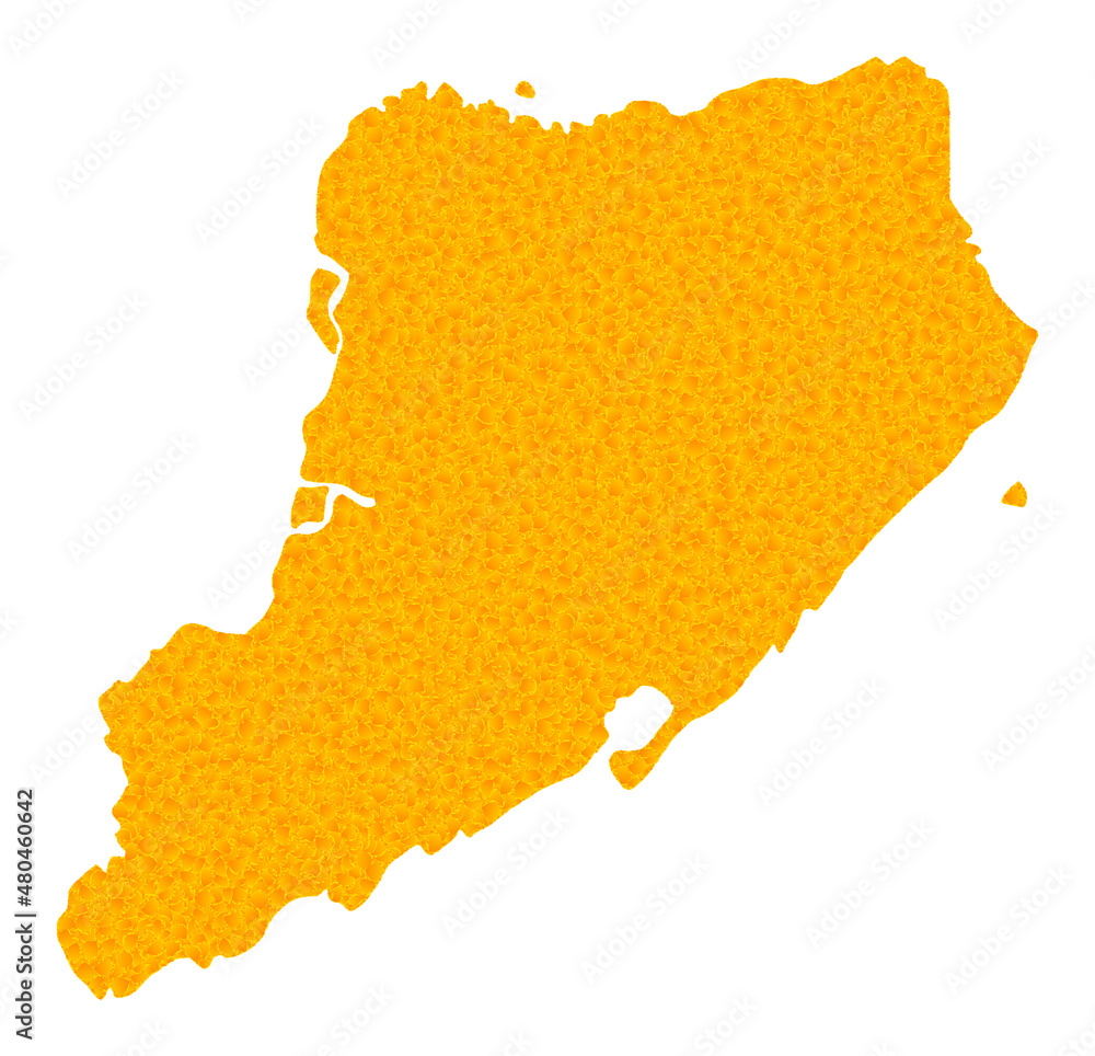 Vector Golden map of Staten Island. Map of Staten Island is isolated on ...