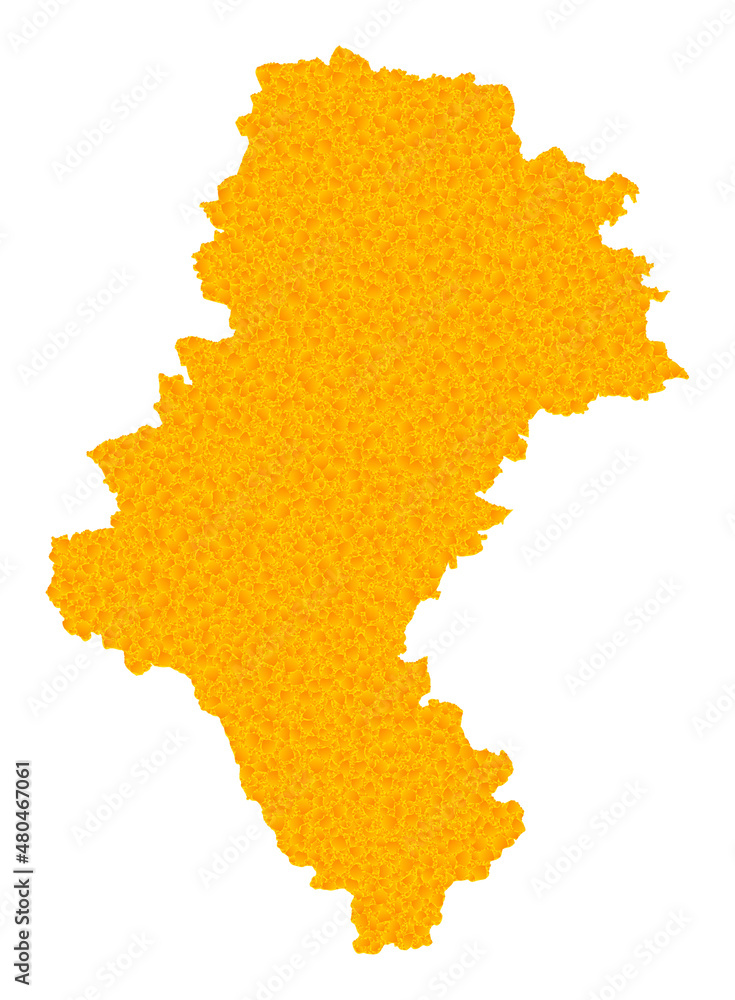 Vector Golden map of Silesia Province. Map of Silesia Province is ...
