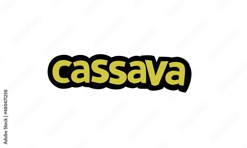 CASSAVA lettering vector design Stock Vector | Adobe Stock