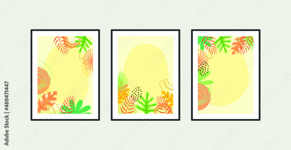 Summer poster element for interior design of office, dinning, and bed ...