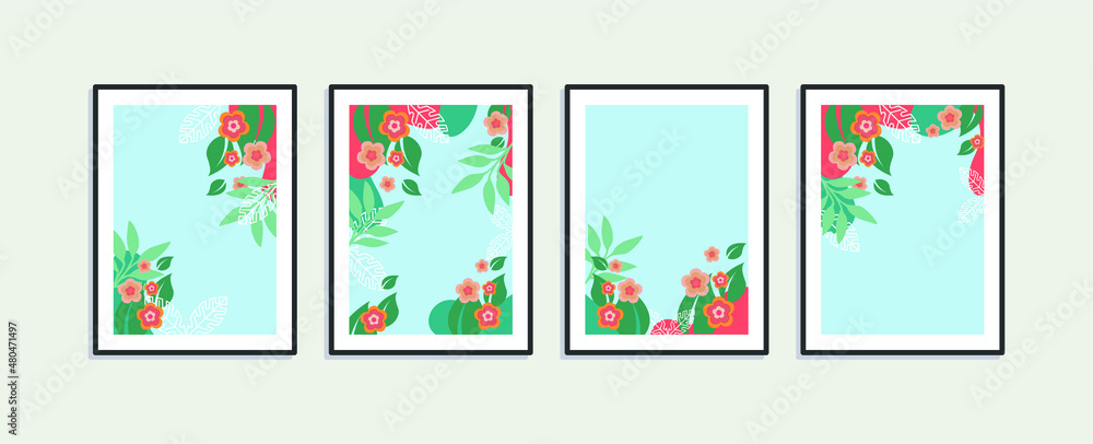 Summer poster element for interior design of office, dinning, and bed ...