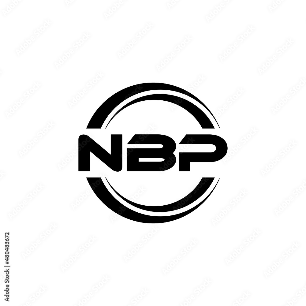 NBP letter logo design with white background in illustrator, vector ...