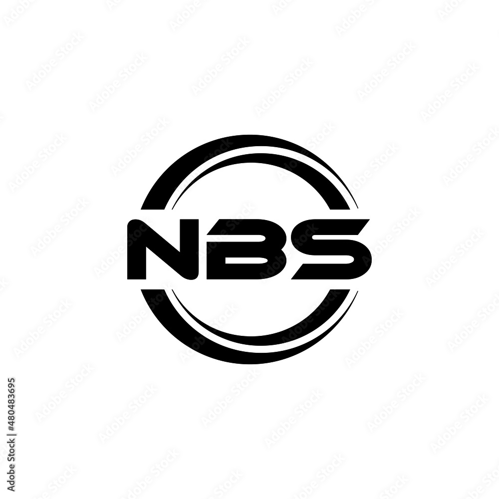 NBS letter logo design with white background in illustrator, vector logo modern alphabet font ...