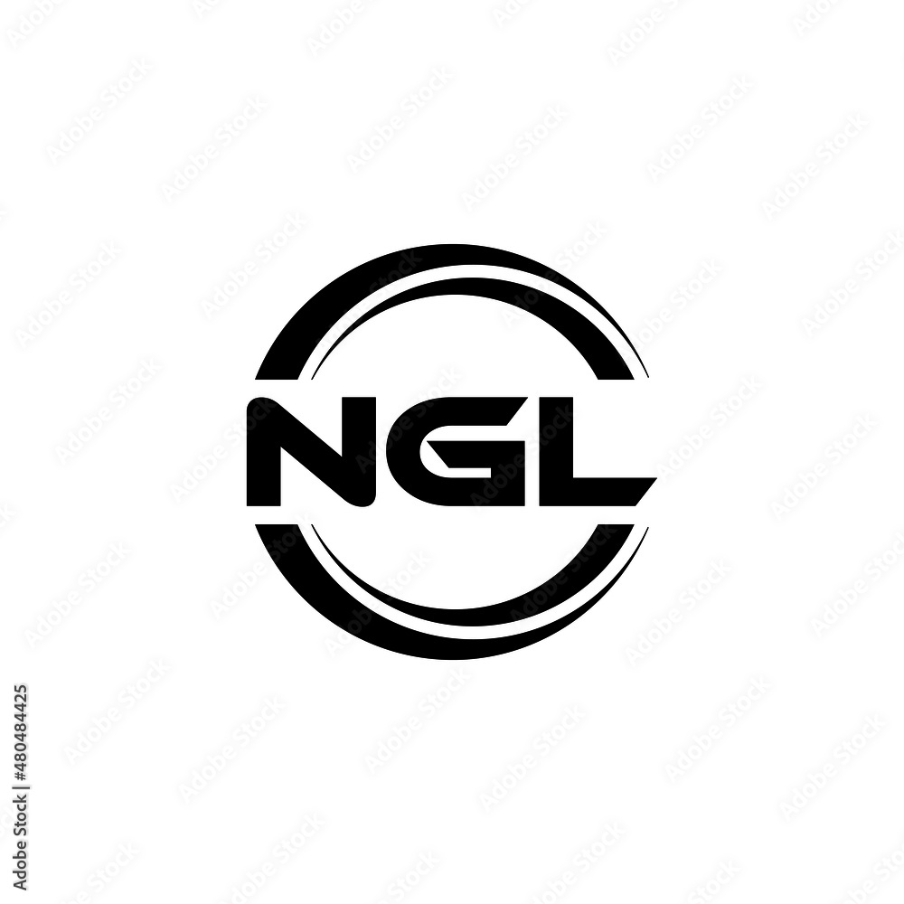 NGL letter logo design with white background in illustrator, vector ...