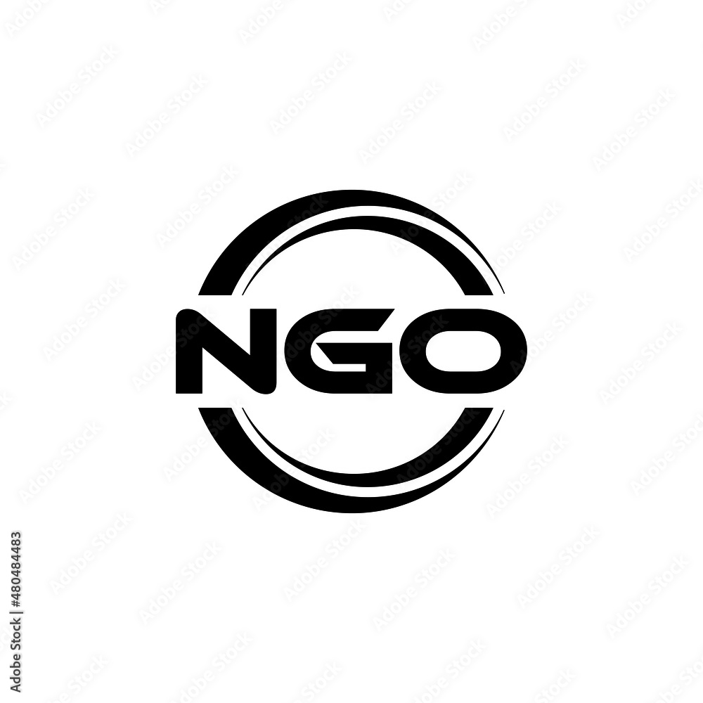 NGO letter logo design with white background in illustrator, vector ...