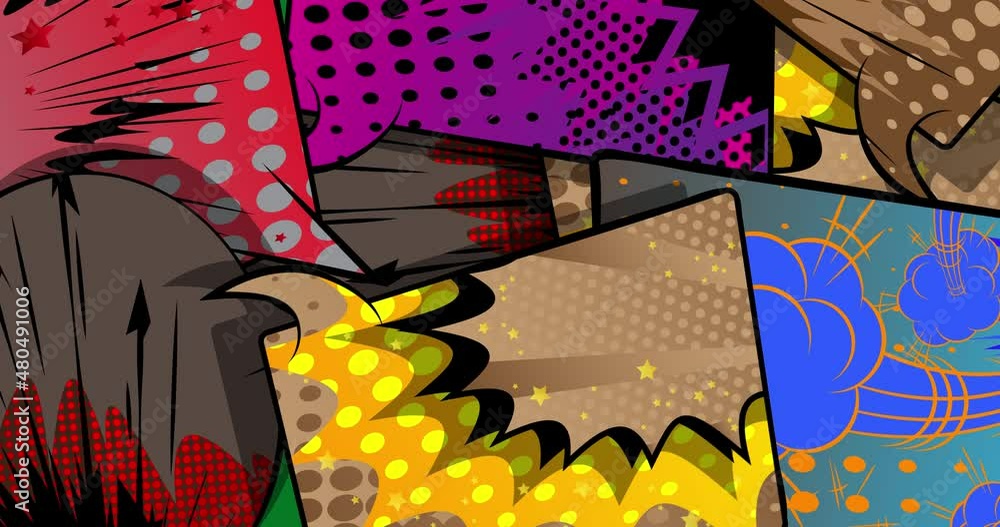 Retro comic style Speech Bubble background. Manga cartoon backdrop ...