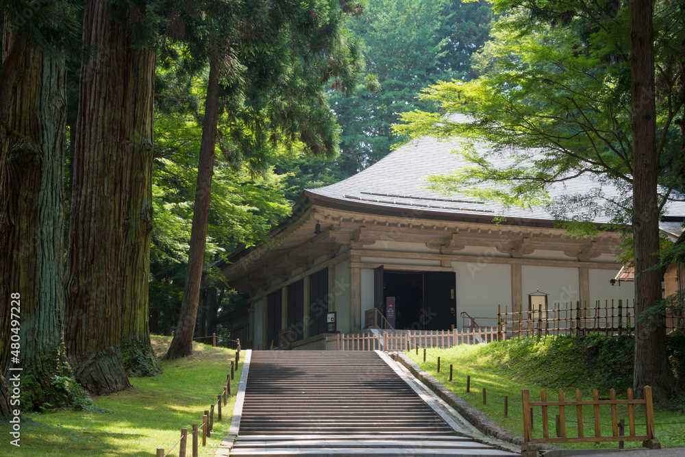 Iwate, Japan - Jul 21 2017- konjikido Hall at Chusonji Temple in ...