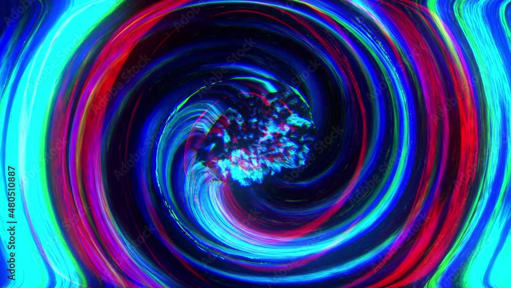 Vivid swirls with 3d render swirls and circular chaotic blurs ...