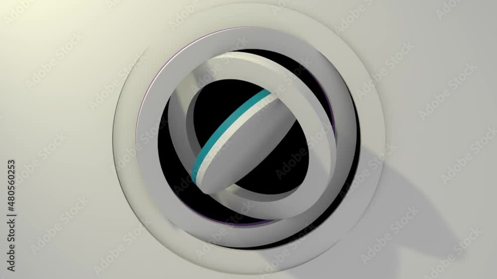 HD Seamlessly looping animation of rings revolving. Symbol of endless ...