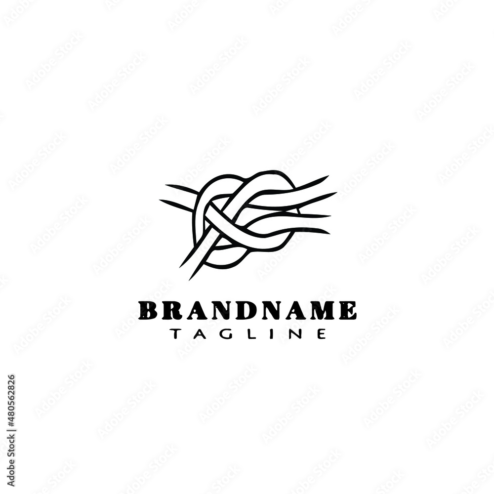 knot logo cartoon icon design template black isolated vector ...