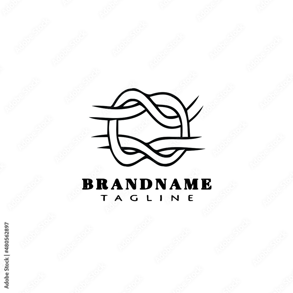 knot logo cartoon icon design template black isolated vector ...