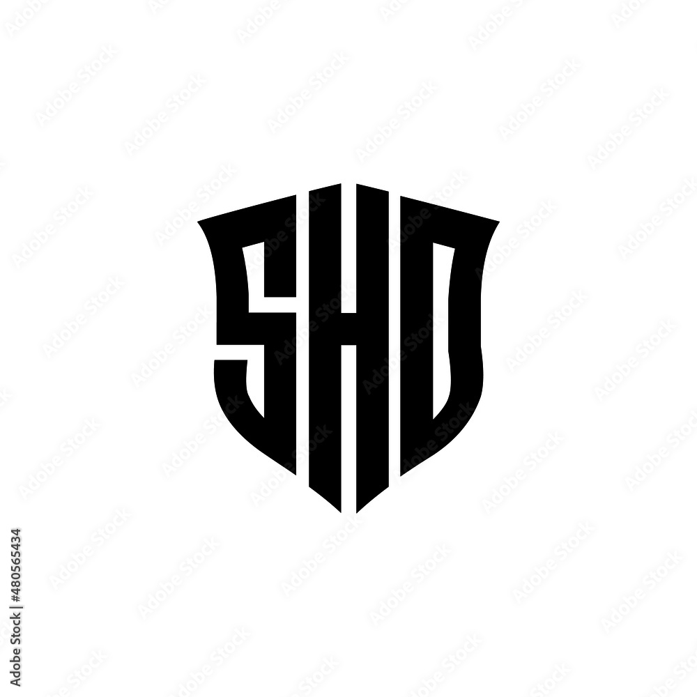 Vetor do Stock: SHD letter logo design with white background in ...
