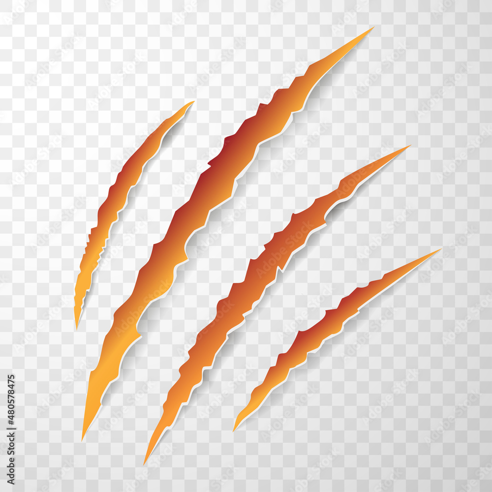 Orange Claw Marks