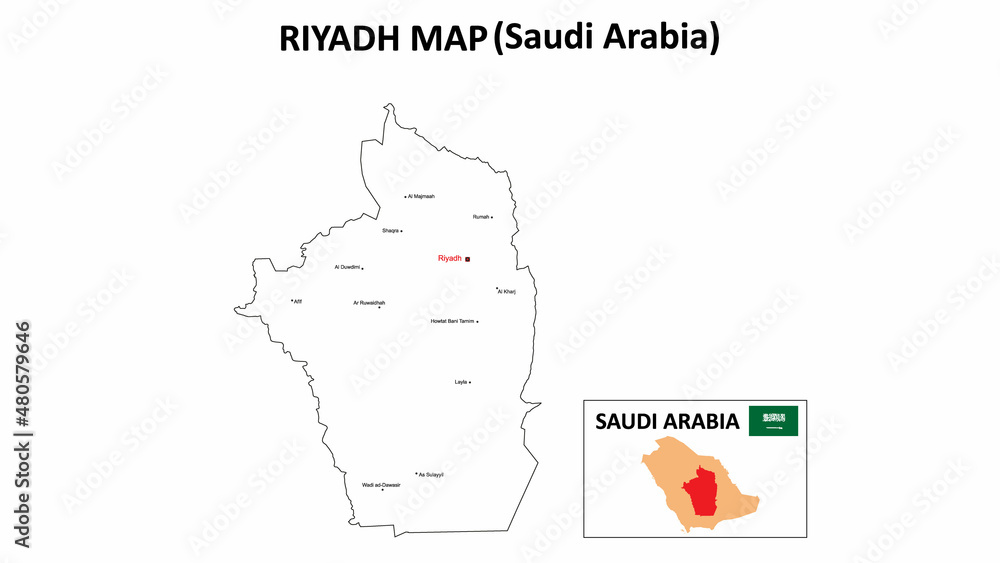 Fototapeta mapa świata dla dzieci Riyadh Map. Riyadh Map of Saudi ...