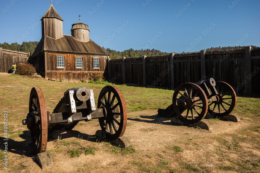 Foto de California, USA - dec 2020: Fort Ross, Historic Russian fort at ...