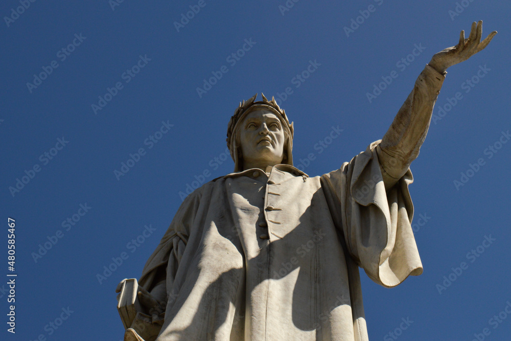Statua Dante Stock Photo | Adobe Stock
