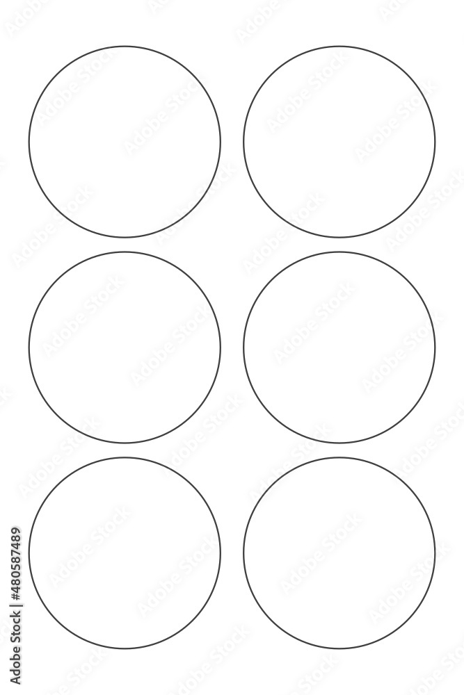 Round labels template - Multipurpose Template - SVG - Blank labels ...