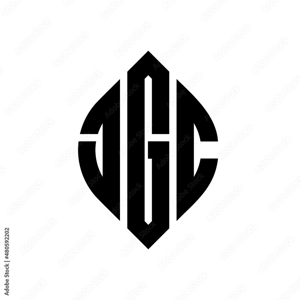 JGC circle letter logo design with circle and ellipse shape. JGC ...