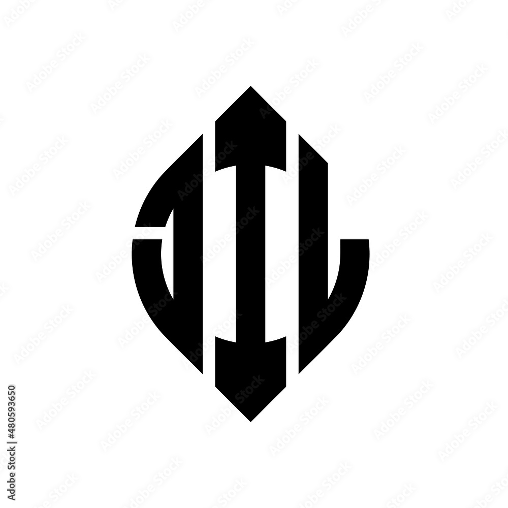 JIL circle letter logo design with circle and ellipse shape. JIL ...