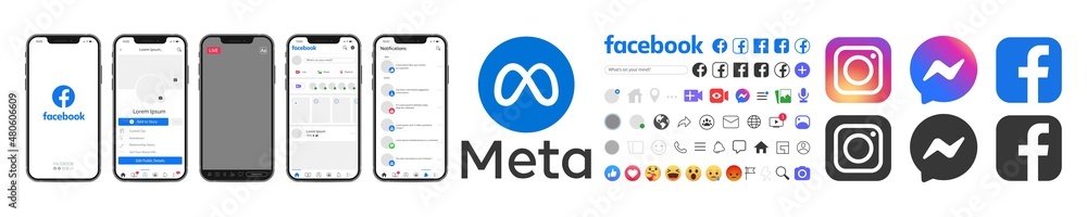 Meta logo. Meta, Facebook rebrand concept. Social media. Facebook ...