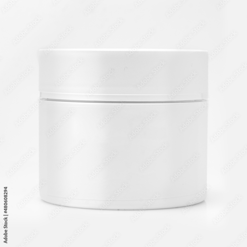 White plastic bottles mockup set - packaging on white background Stock ...