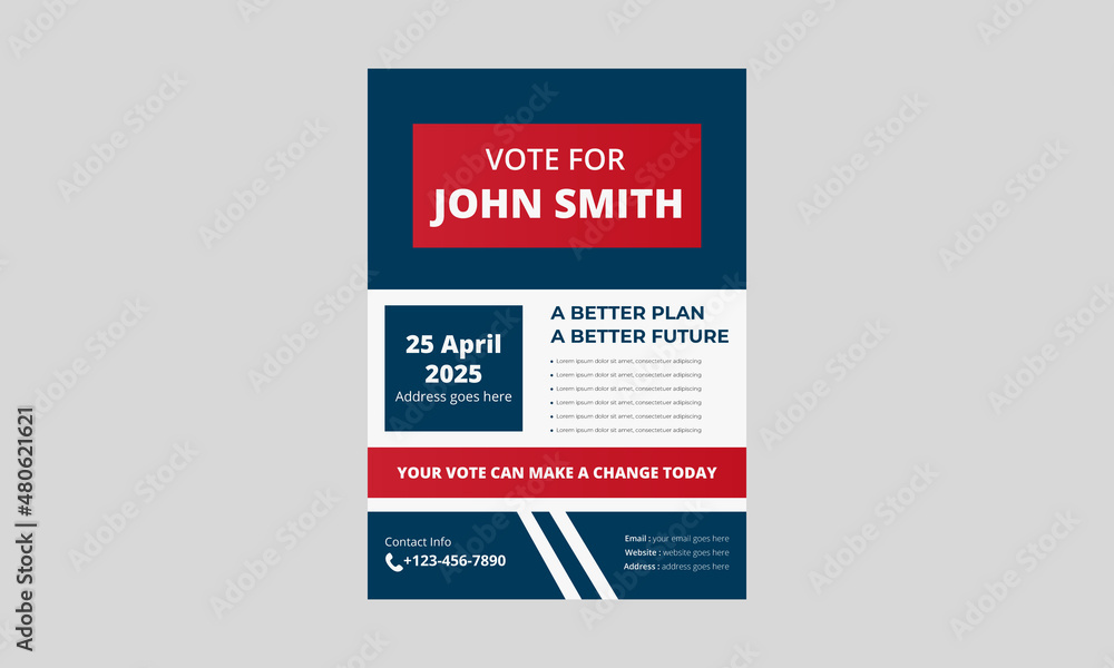 Election flyer template design. Political election flyer design. vote ...