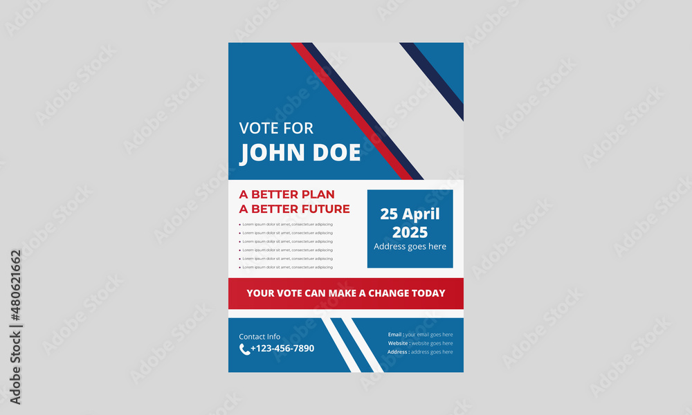Election flyer template design. Political election flyer design. vote ...
